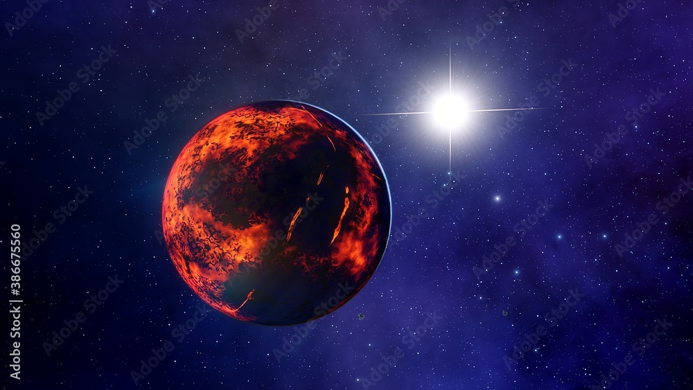 beautiful space background, planet in space, exoplanet, another earth ...