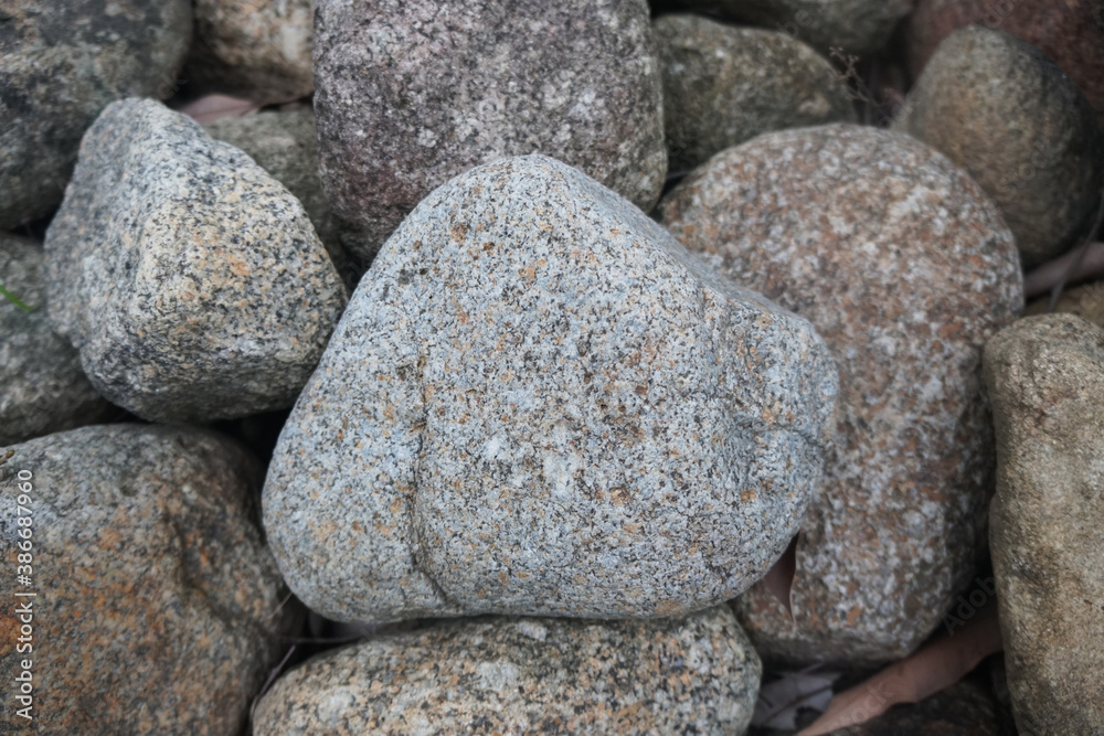 plutonic granite rock on nature background. Granite, coarse- or medium ...