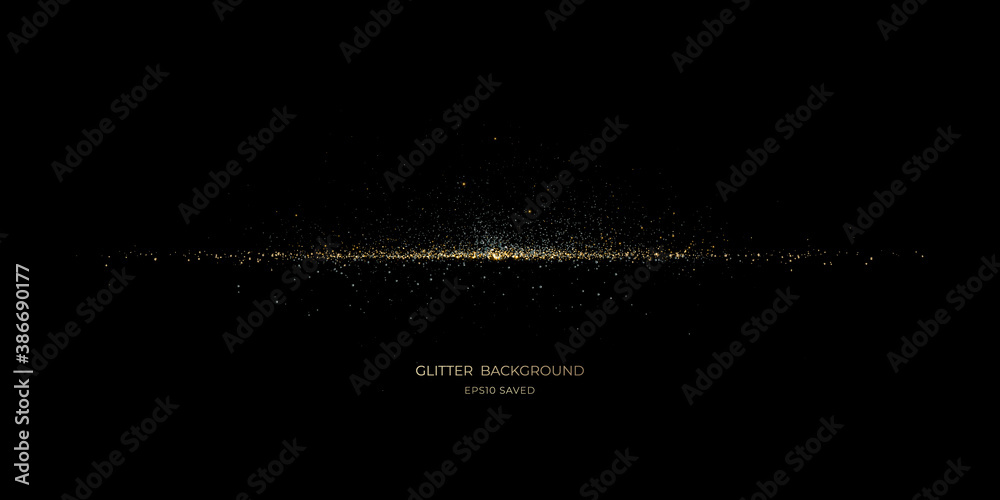 gold stardust light, glitter background Stock Vector | Adobe Stock