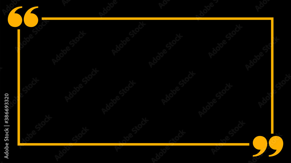 banner frame with quotation mark comma sign for background, copy space ...