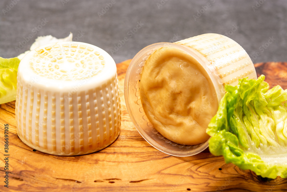 Cheese collection, italian soft smoked burrata cheese made from ...