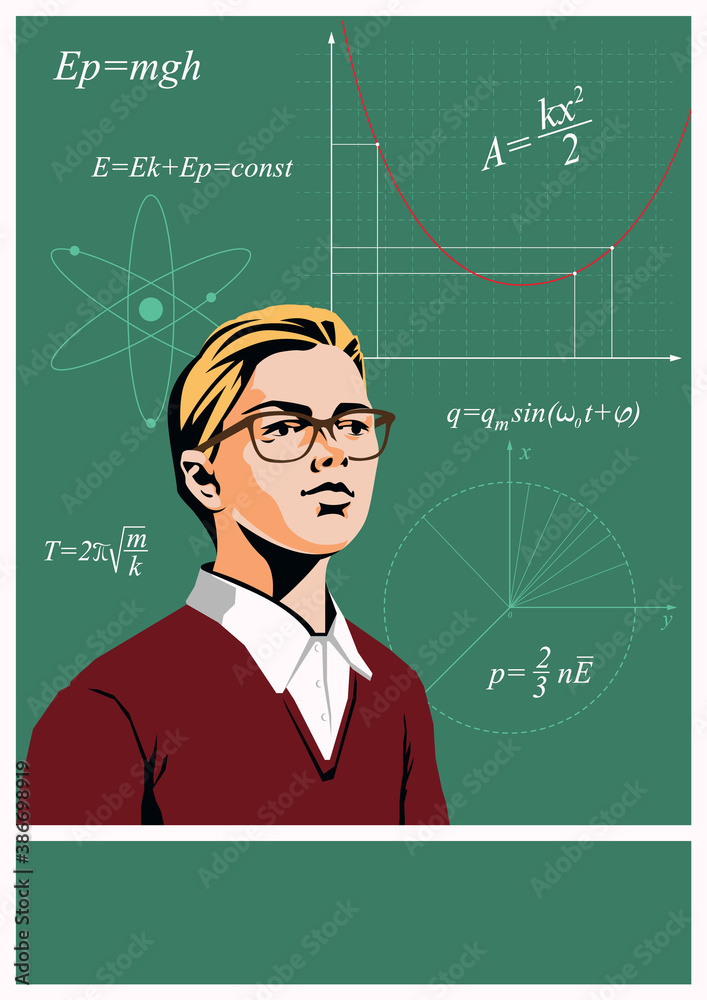 Young Scientist, Schoolboy and Formulas, Education and Science ...