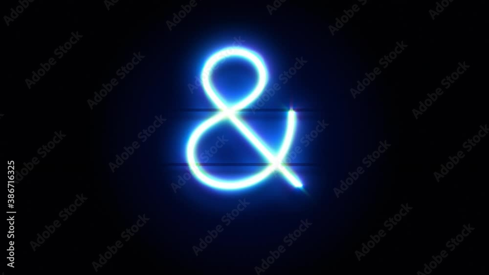 Neon Ampersand sign appear in center and disappear after some time ...