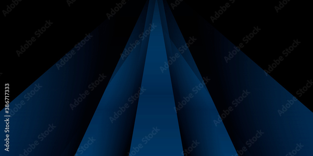 Dark blue abstract presentation background. Digital image of light rays ...