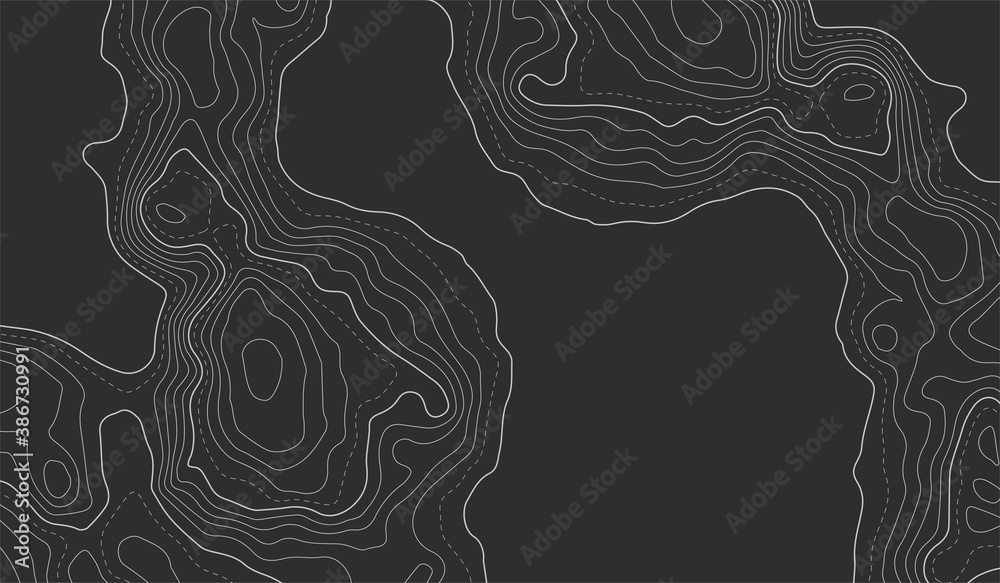 Topographic map contour background. Contour map vector. Map line of ...