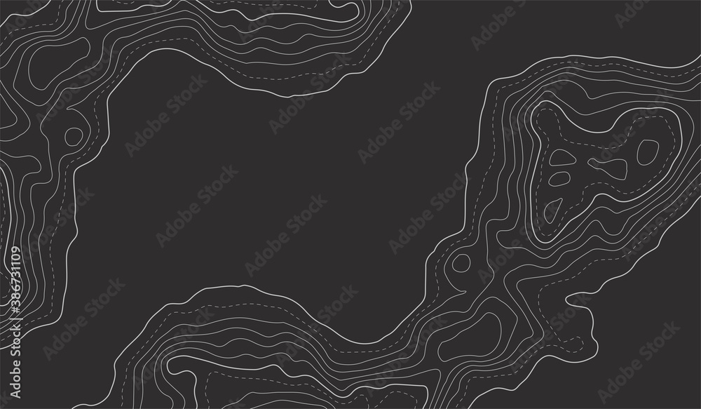 Topographic map contour background. Contour map vector. Map line of ...