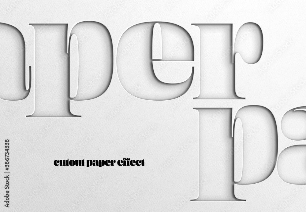 Deep Paper Print Cut Out Effect Stock Template | Adobe Stock