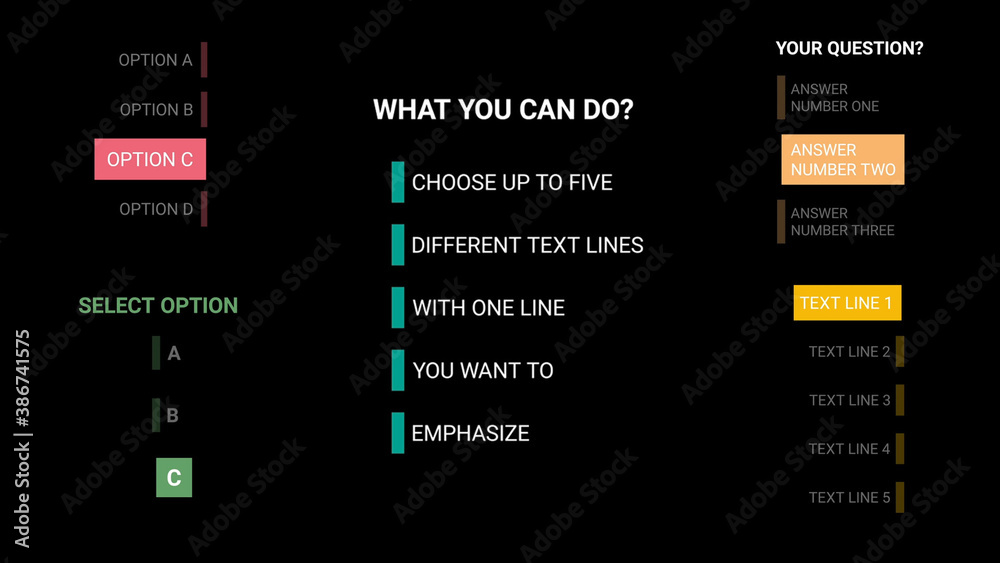 Modern Text Lines with Emphasized Box Overlay Stock Template | Adobe Stock