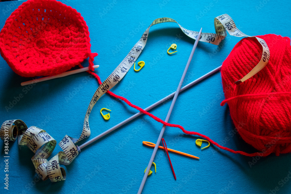 garments of clothes woven by hand with different instruments and ...