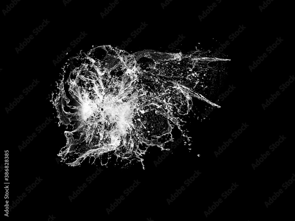 Stock image of water splash: High resolution water splashes isolated on ...
