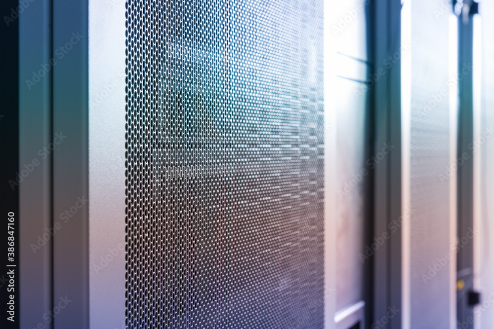 Server room with a row of server racks Stock Photo | Adobe Stock