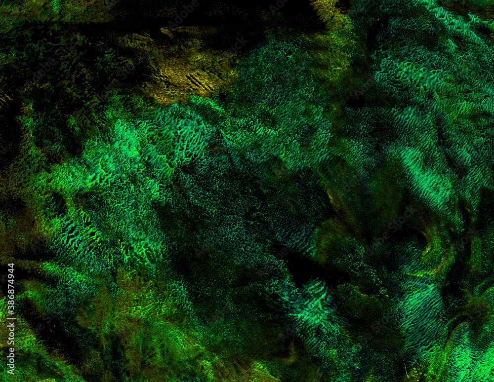 Simple abstract green boho background. Hand-painted watercolor texture ...