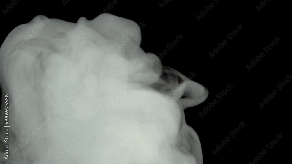 Floating smoke or fog .Boiling of a gas cloud of steam or a chemical ...