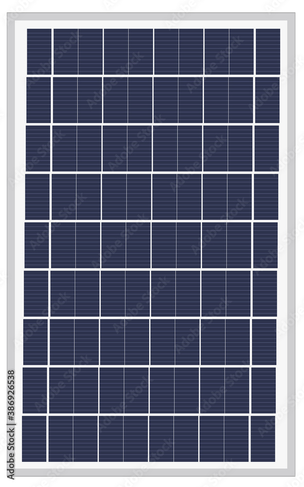 Blue silicon photovoltaic electric solar panel texture Detailed vector ...