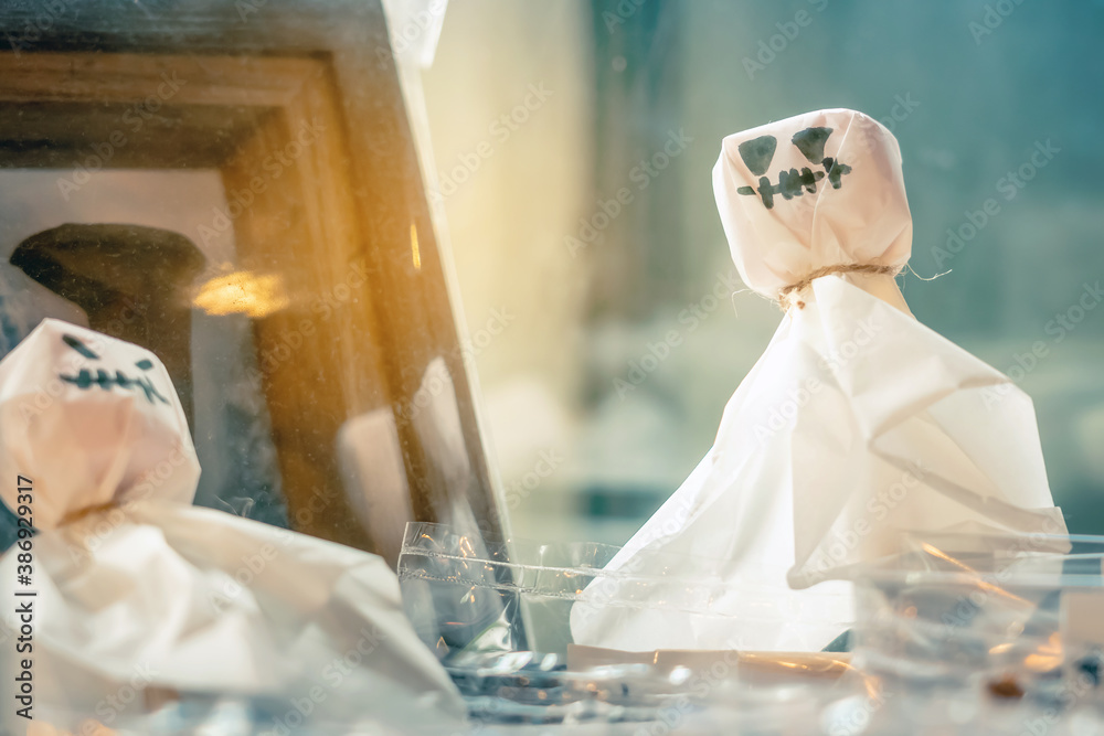 The white chocolate wrapping paper was painted with a black magic pen ...