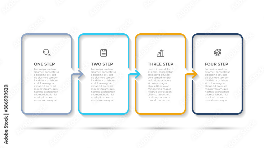 Minimal infographic template design with icon and number options ...