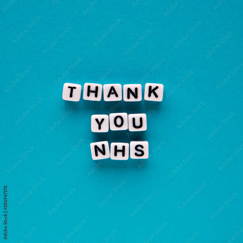 thank you nhs text words Stock Photo | Adobe Stock