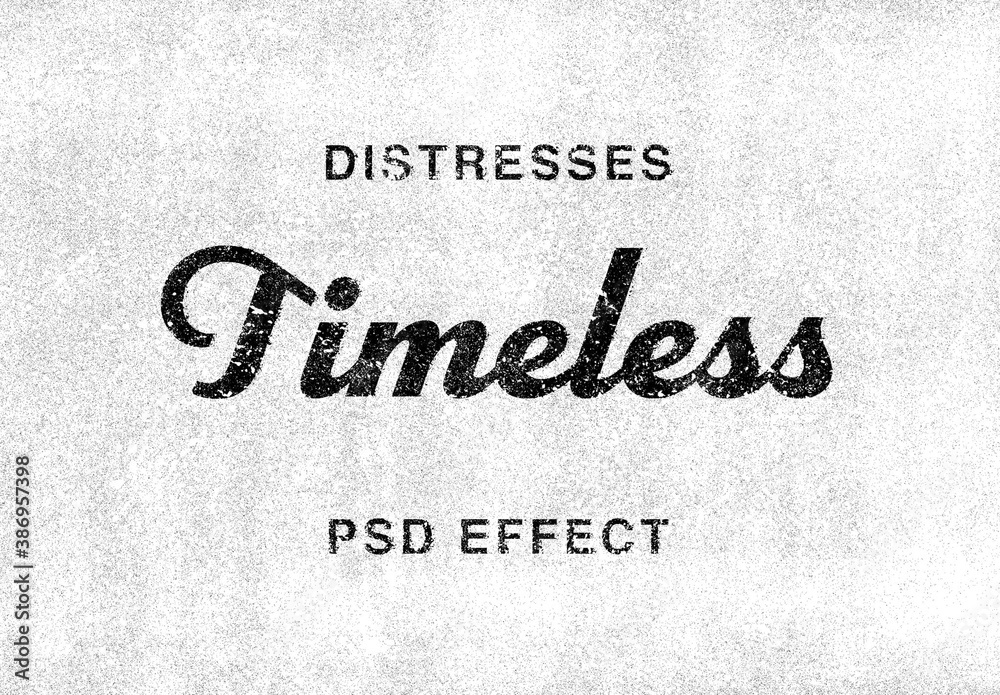 Vintage Distressed Text Effect Mockup Stock Template | Adobe Stock