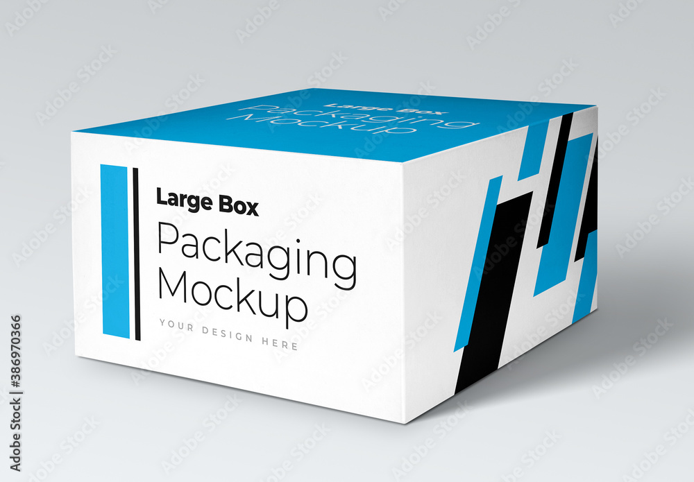 Large Box Packaging Mockup Stock Template | Adobe Stock