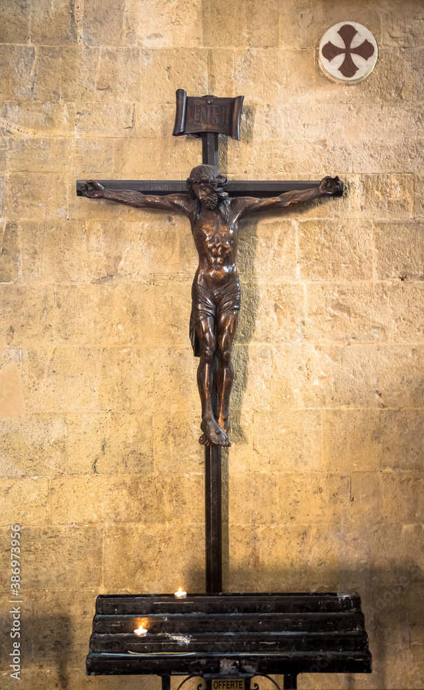 Crucifix with Jesus Christ, Christian symbol of resurrection and ...