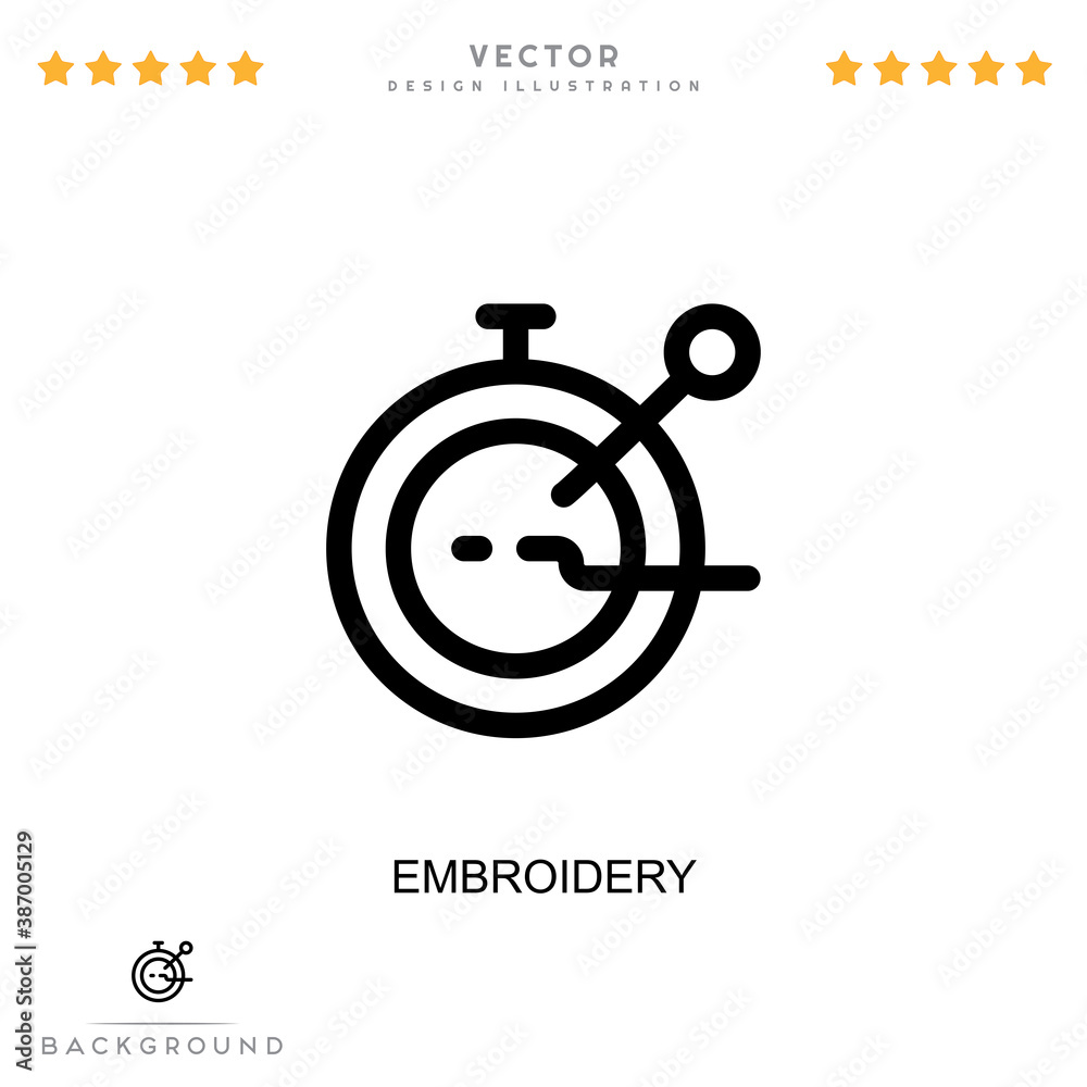 Embroidery icon. Simple element from digital disruption collection ...