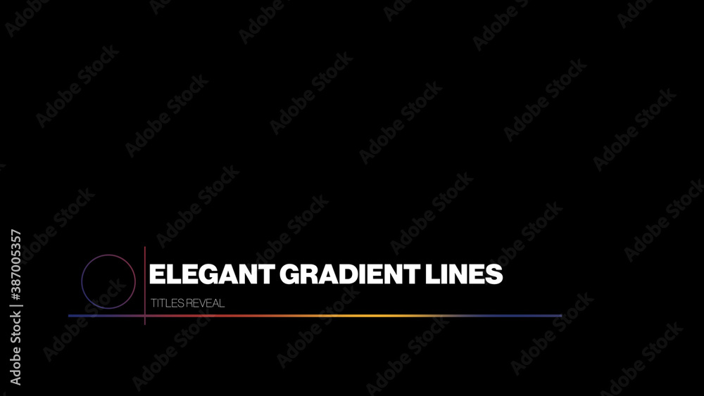 Elegant Gradient Lines Titles Reveal Stock Template | Adobe Stock