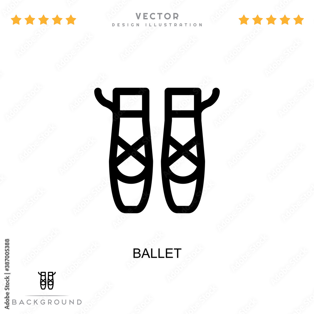 Ballet icon. Simple element from digital disruption collection. Line ...