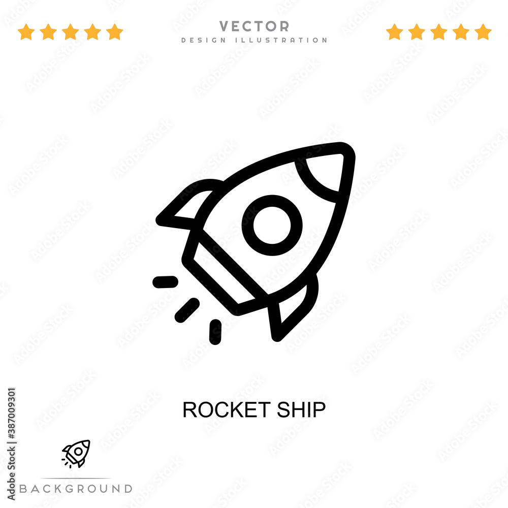 Rocket ship icon. Simple element from digital disruption collection ...