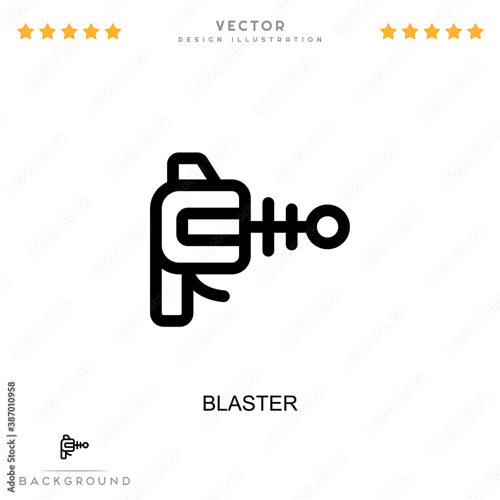 Blaster icon. Simple element from digital disruption collection. Line ...