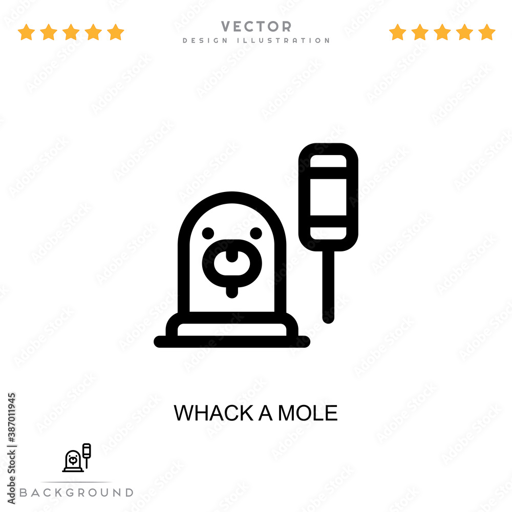 Whack a mole icon. Simple element from digital disruption collection. Line Whack a mole icon for ...