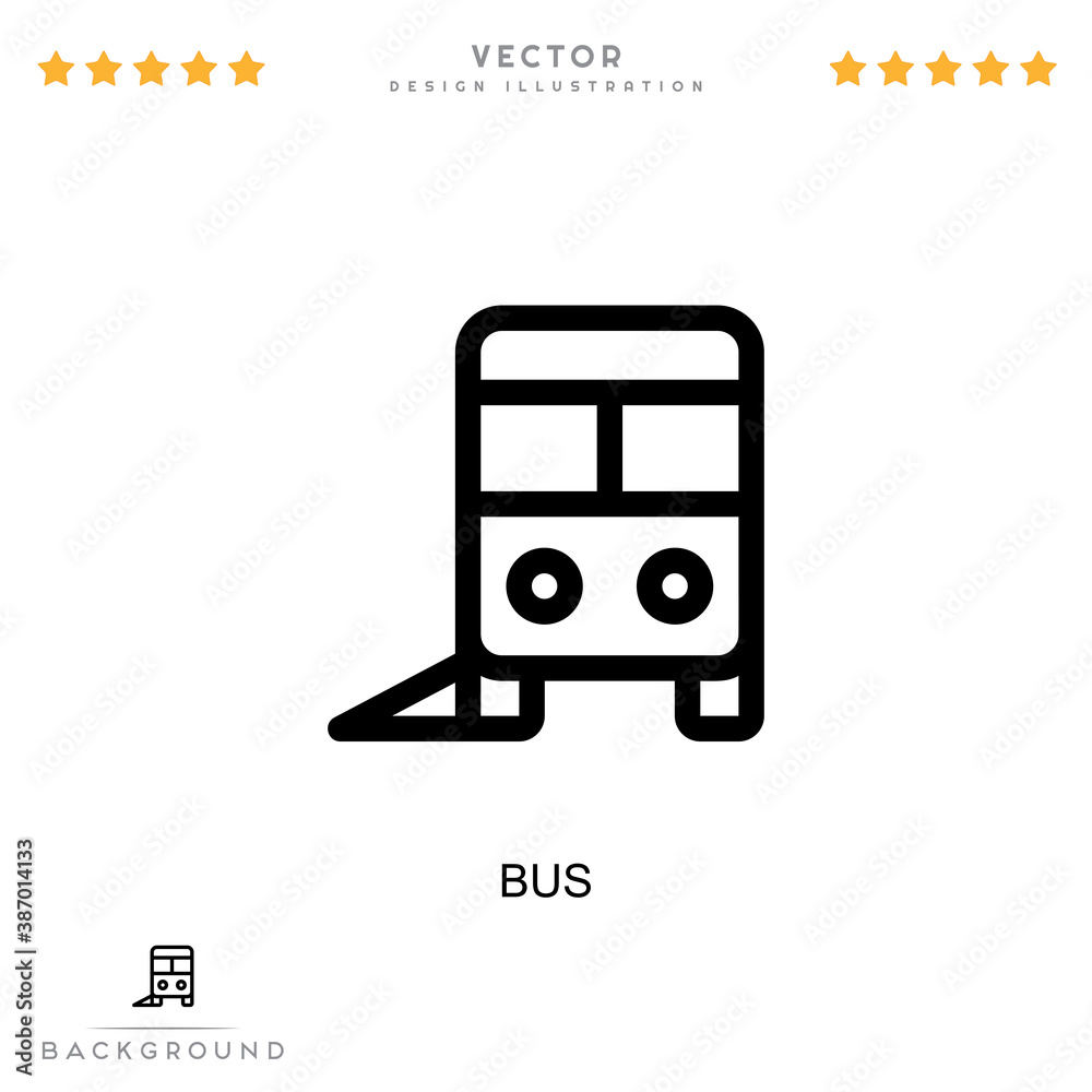 Bus icon. Simple element from digital disruption collection. Line Bus ...