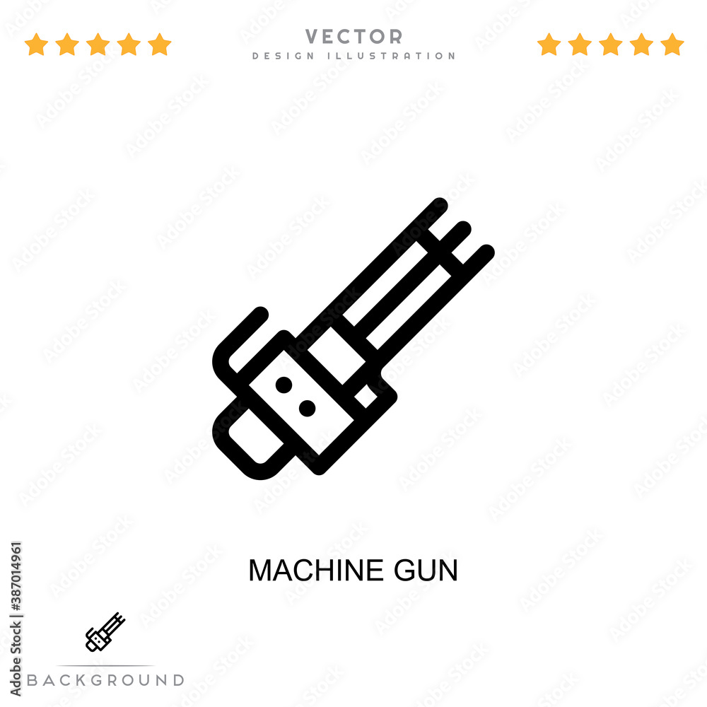 Machine gun icon. Simple element from digital disruption collection ...