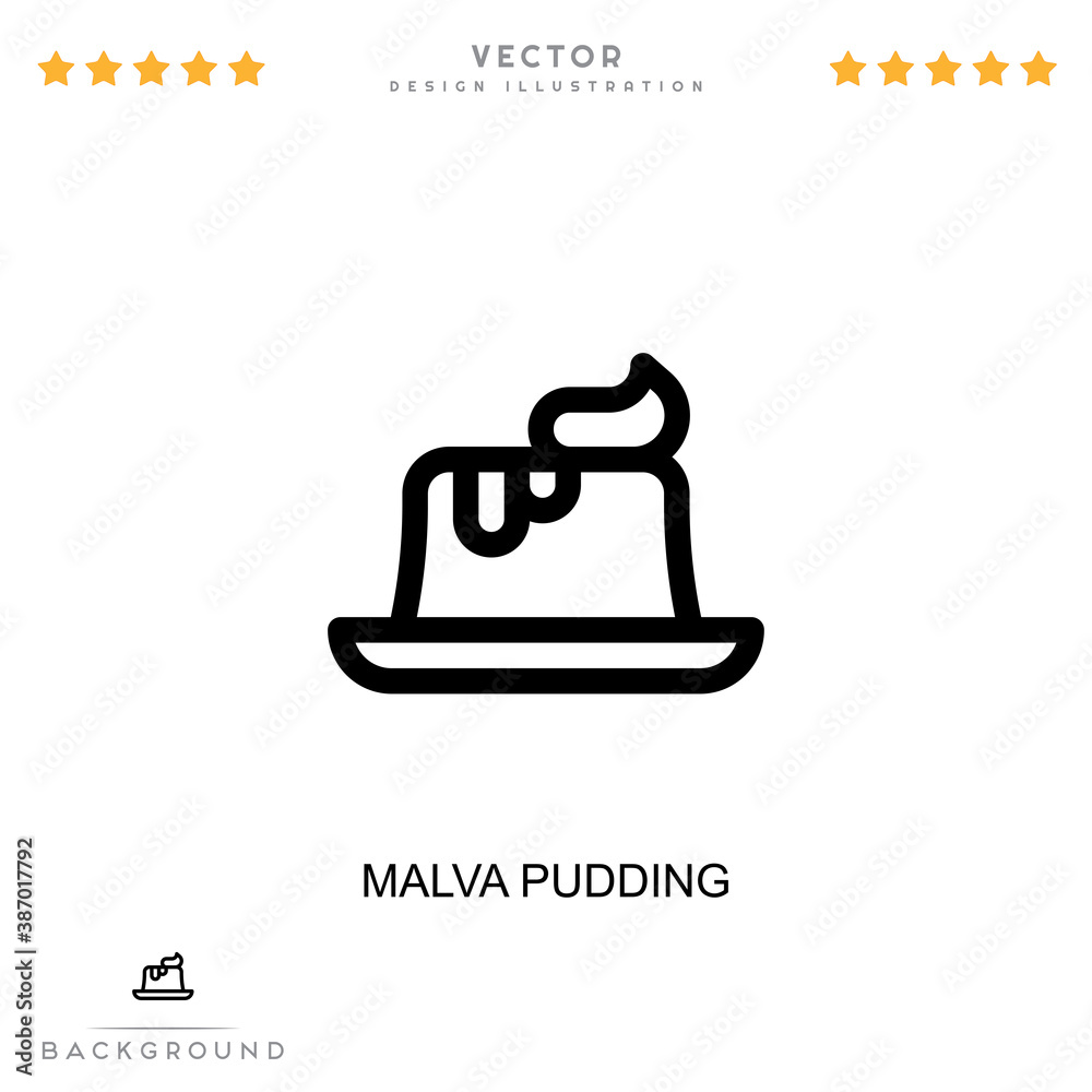 Malva pudding icon. Simple element from digital disruption collection ...