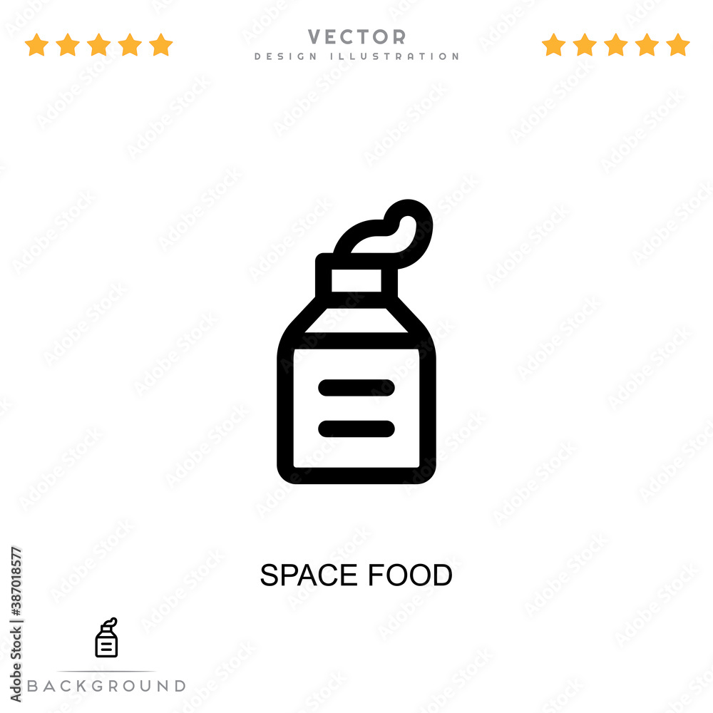 Space food icon. Simple element from digital disruption collection ...