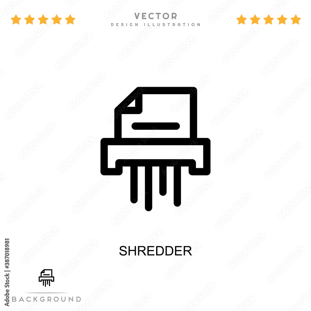 Shredder icon. Simple element from digital disruption collection. Line ...