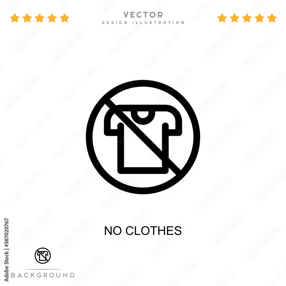 No clothes icon. Simple element from digital disruption collection ...