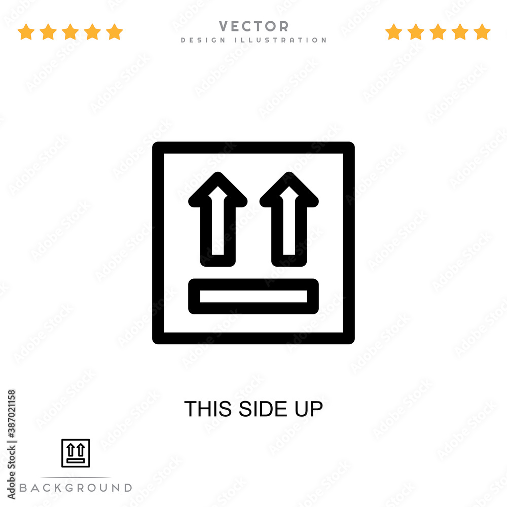 This side up icon. Simple element from digital disruption collection ...