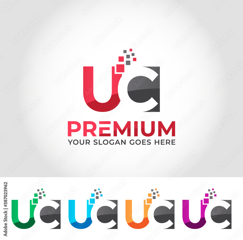 UC Alphabet Modern Logo Design Concept Stock Vector | Adobe Stock