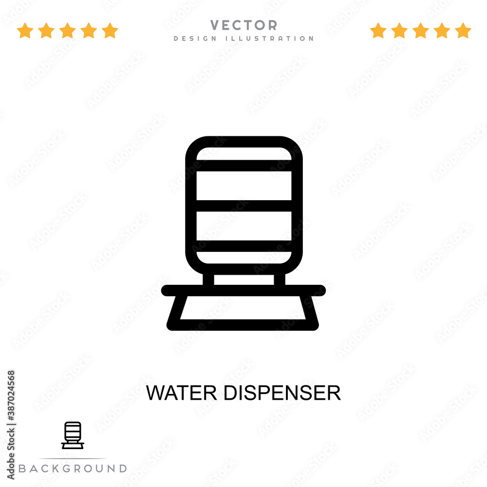 Water dispenser icon. Simple element from digital disruption collection ...