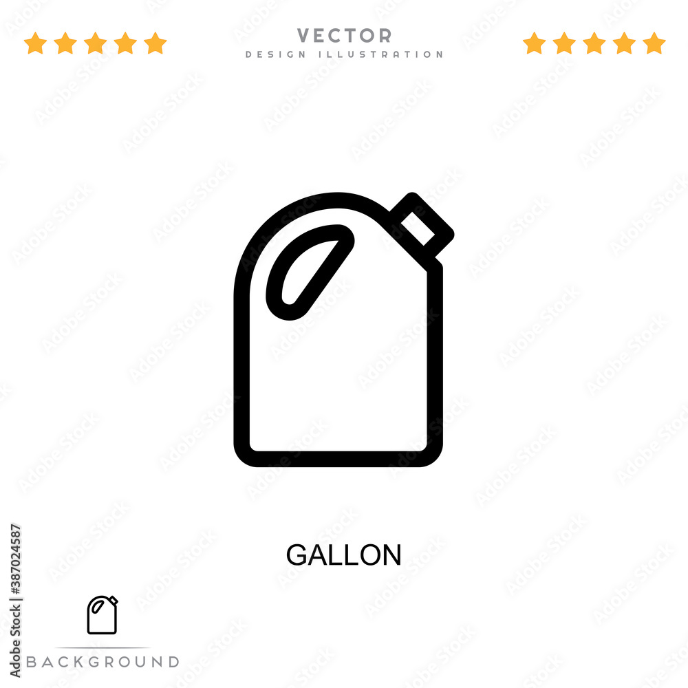 Gallon icon. Simple element from digital disruption collection. Line ...