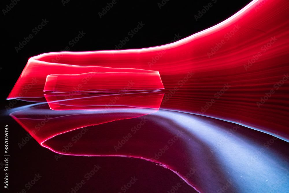 red abstract light painting Stock Photo | Adobe Stock