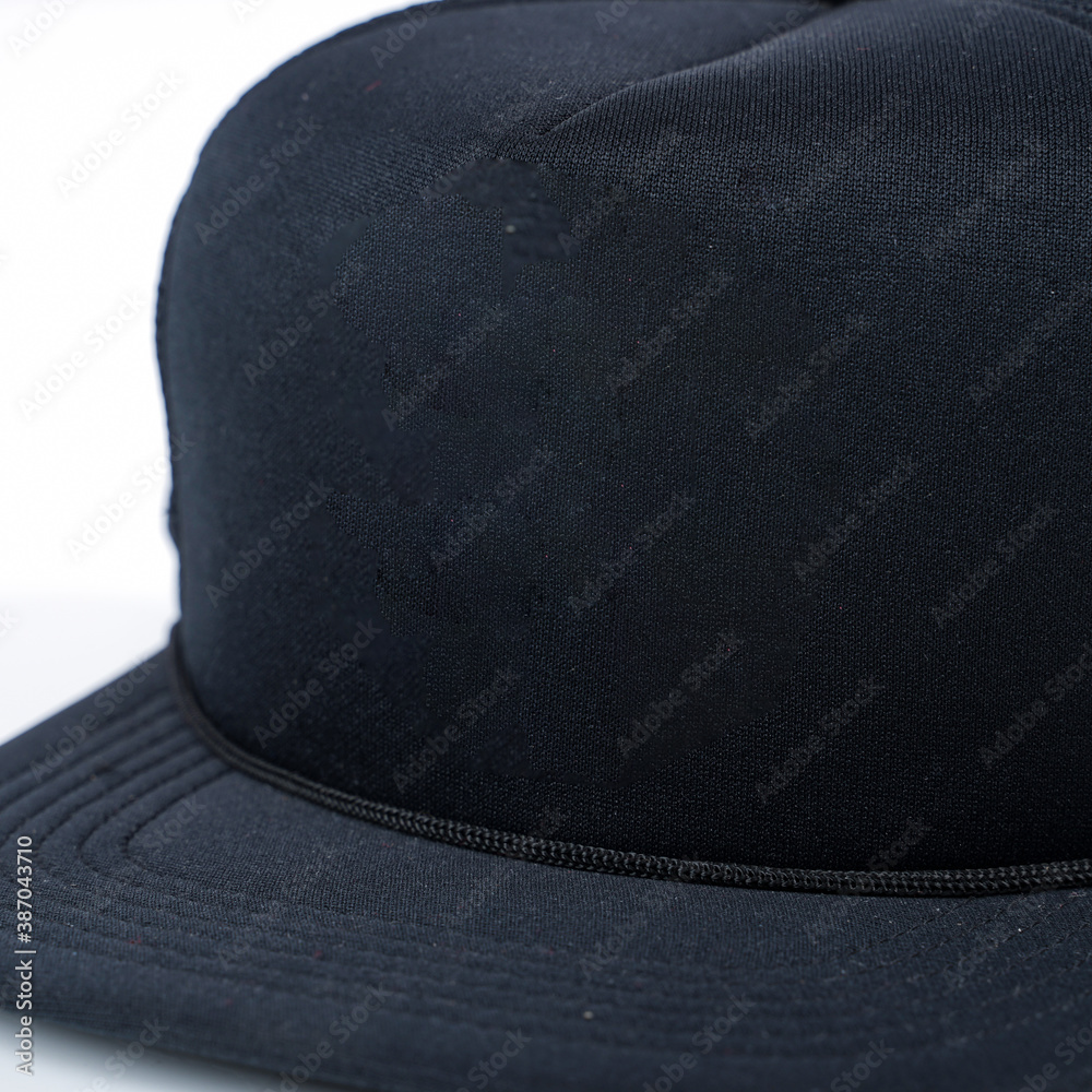 Black baseball cap in four different angles views. Mock up. Baseball ...