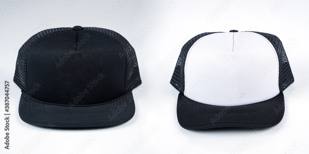 Black baseball cap in four different angles views. Mock up. Baseball ...