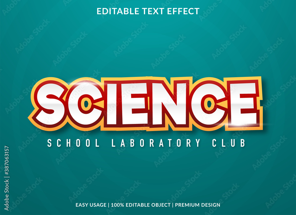 science text effect template with 3d bold style use for logo and ...