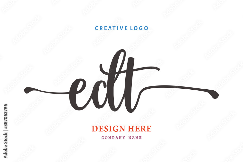 logo composition of the letter EDT is simple, easy to understand and ...