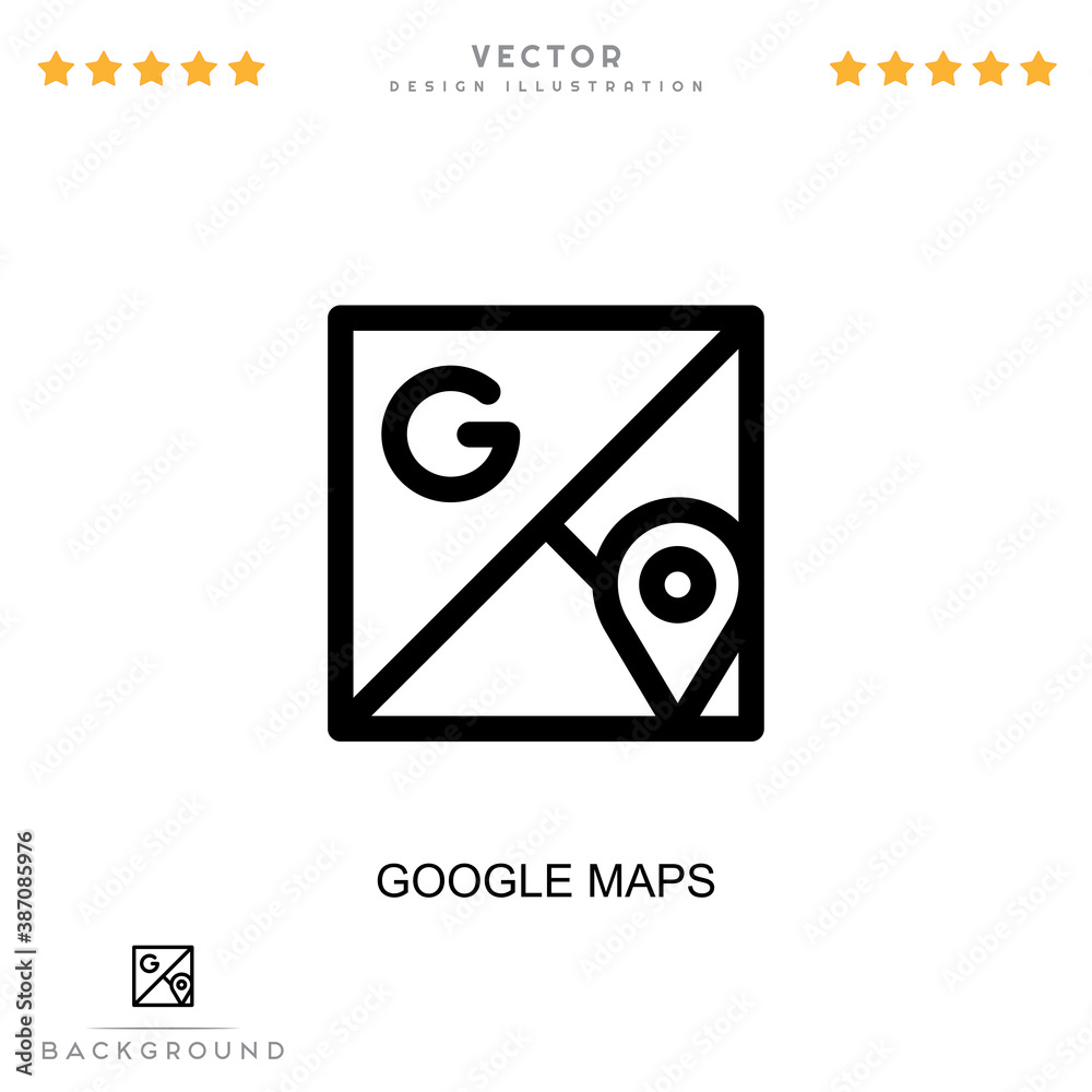 Google maps icon. Simple element from digital disruption collection ...