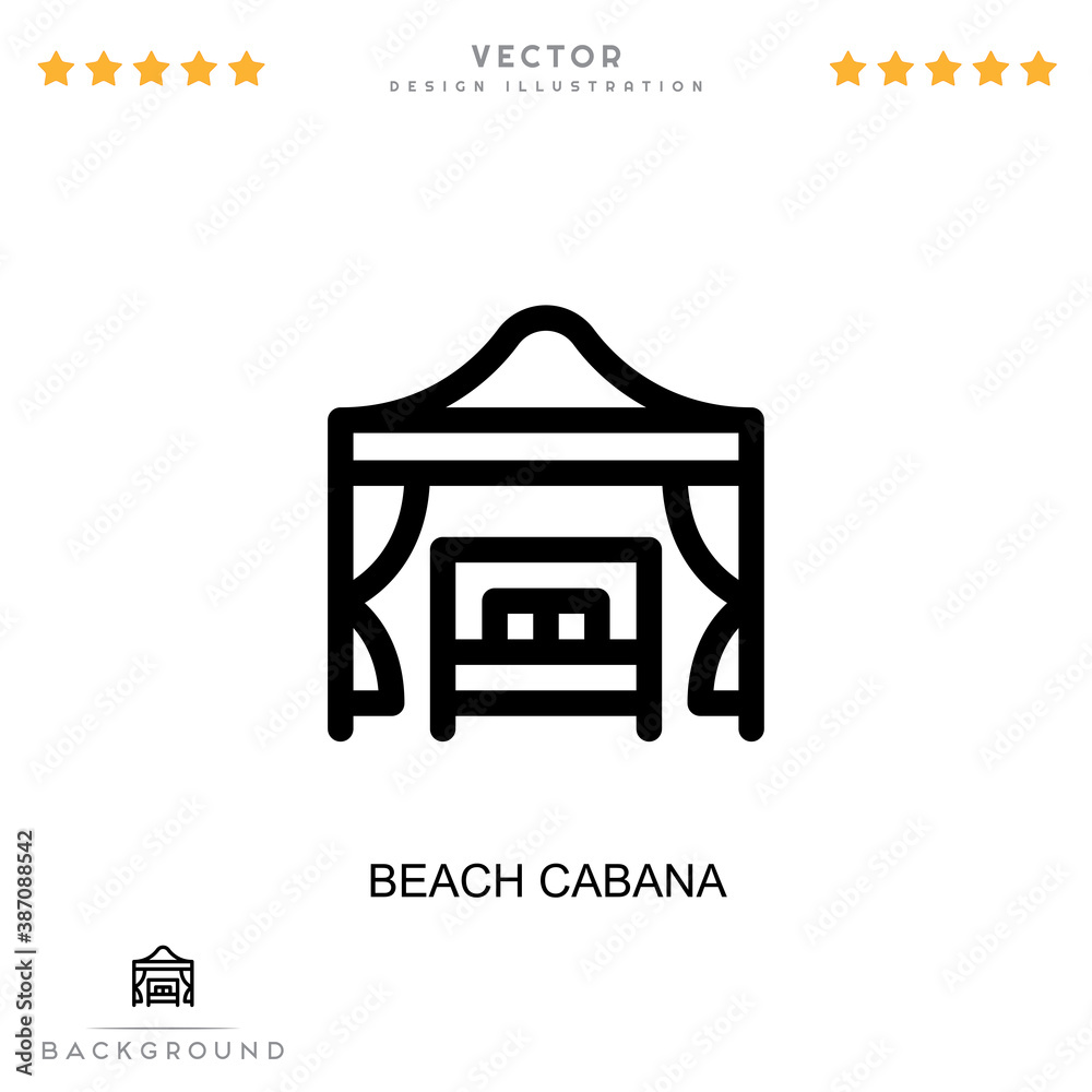 Beach cabana icon. Simple element from digital disruption collection ...