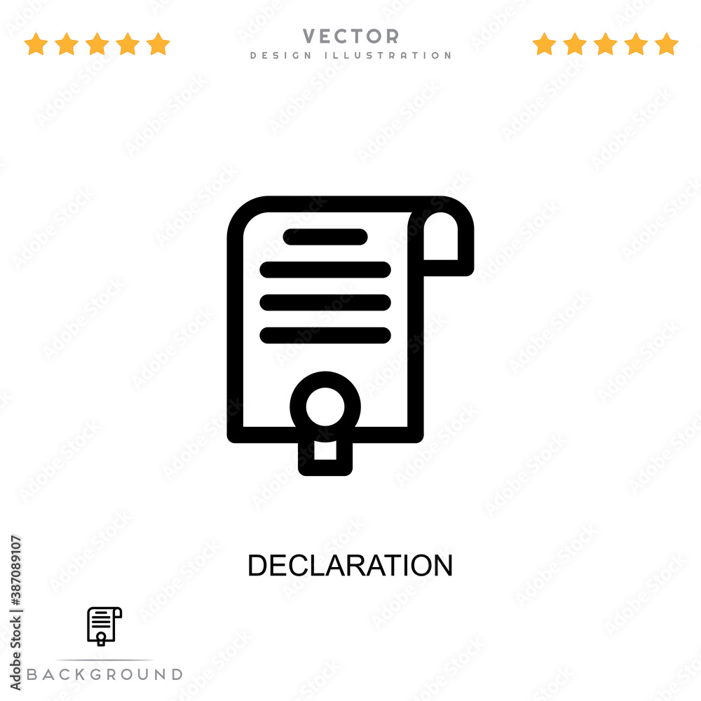 Declaration icon. Simple element from digital disruption collection ...