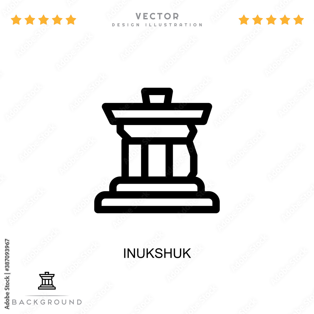 Inukshuk icon. Simple element from digital disruption collection. Line ...