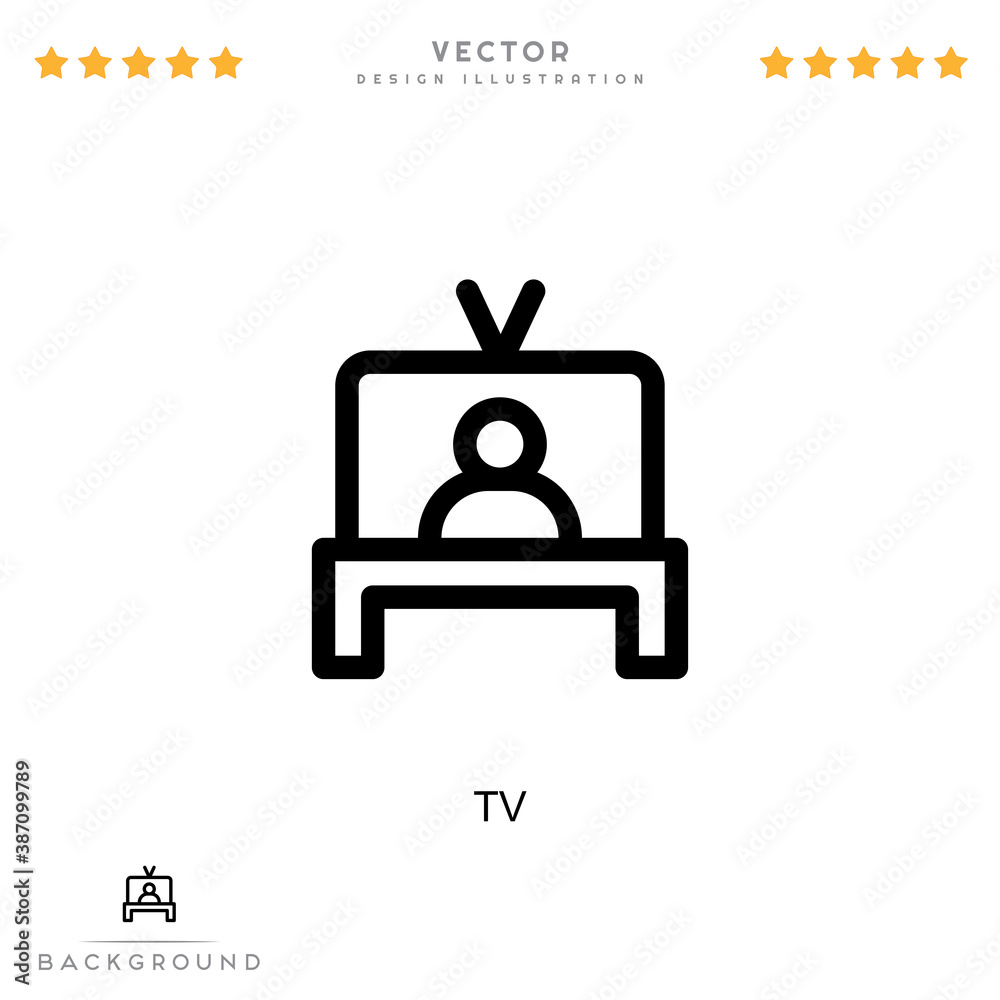 Tv icon. Simple element from digital disruption collection. Line Tv ...